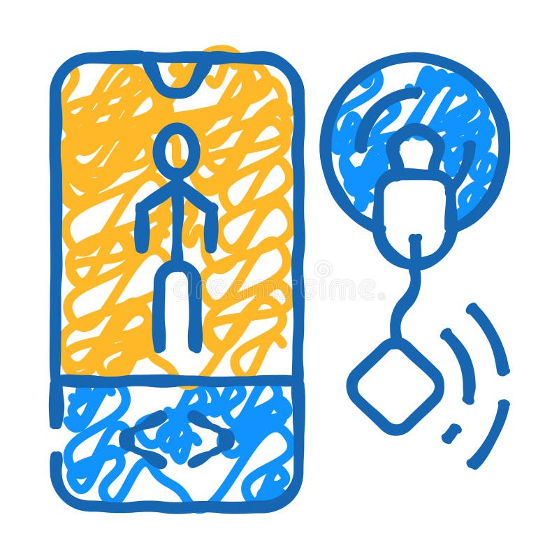 Mobile Control Ems Training Icon Doodle Illustration Stock Vector ...