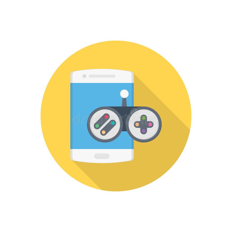 Mobile Controller Vector Flat Colour Icon Stock Vector - Illustration ...