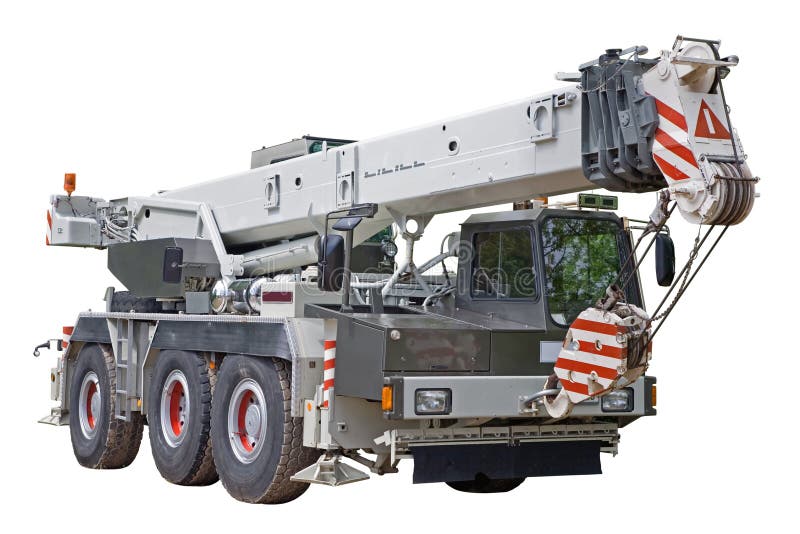Mobile Crane Operating by Lifting an Electric Generator Stock Image ...