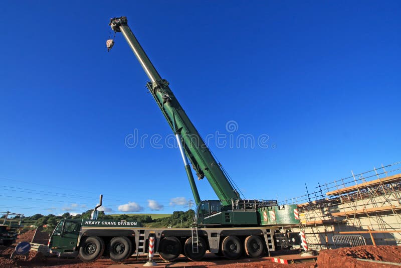 Mobile crane stock photo. Image of cutting, bucket, support - 102753688