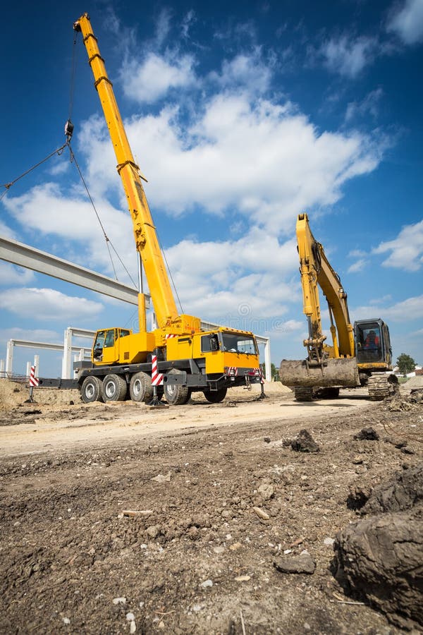 Mobile crane stock image. Image of carriage, rope, beam - 54881501