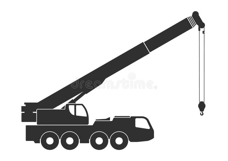 Mobile Crane Icon Symbol Shape. Mobile Lifting Machine Logo Sign Stock ...