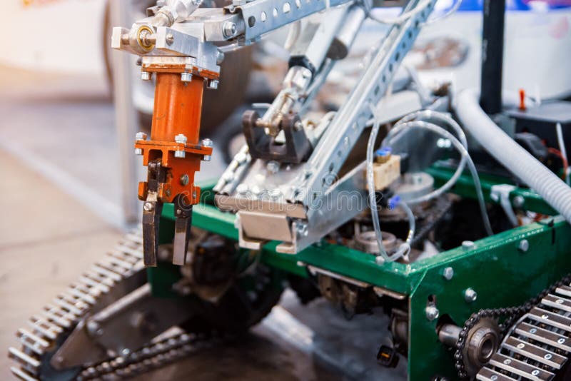 Mobile Crawler Robot with Arm Manipulator Stock Image - Image of ...