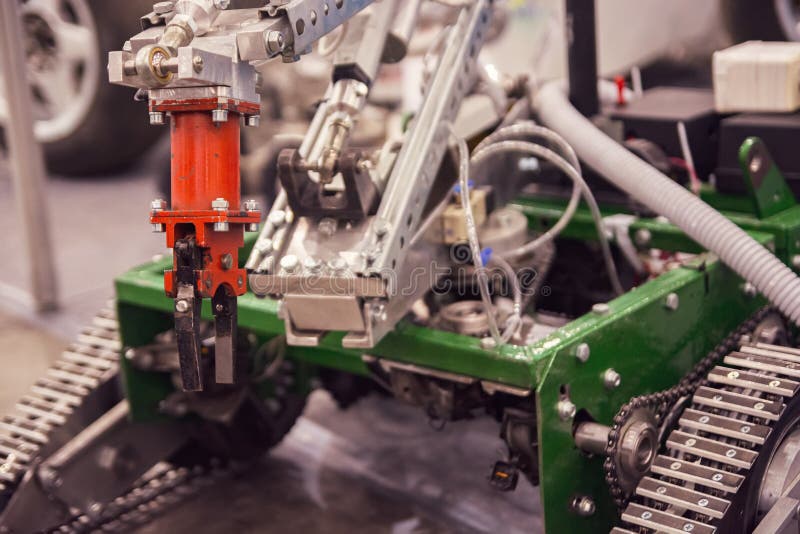 Mobile Crawler Robot with Arm Manipulator Stock Image - Image of ...