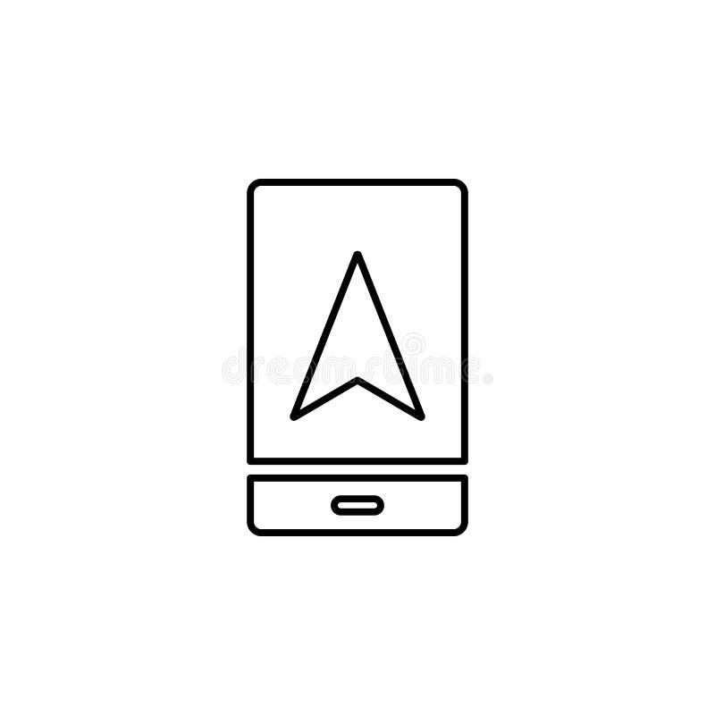 Mobile, Cursor, Location Icon. Simple Thin Line, Outline Vector of ...