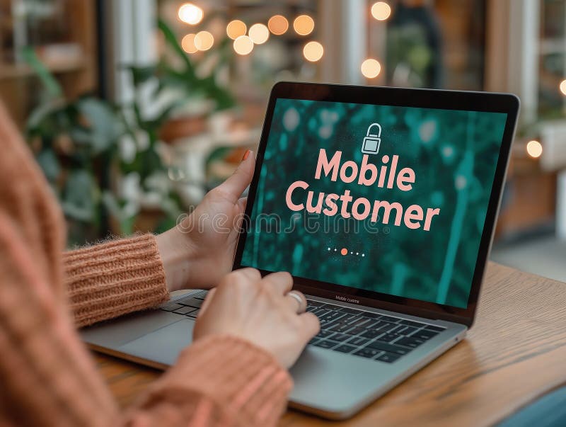 Mobile Customer Typography Text Stock Photo - Image of business, screen ...