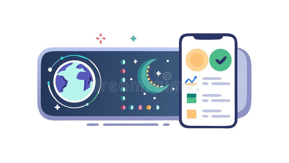 Mobile Data Analysis, Smartphone with Global Charts. Vector Design ...