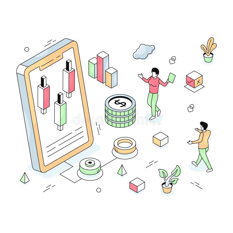 Mobile Data Analytics stock illustration. Illustration of design ...