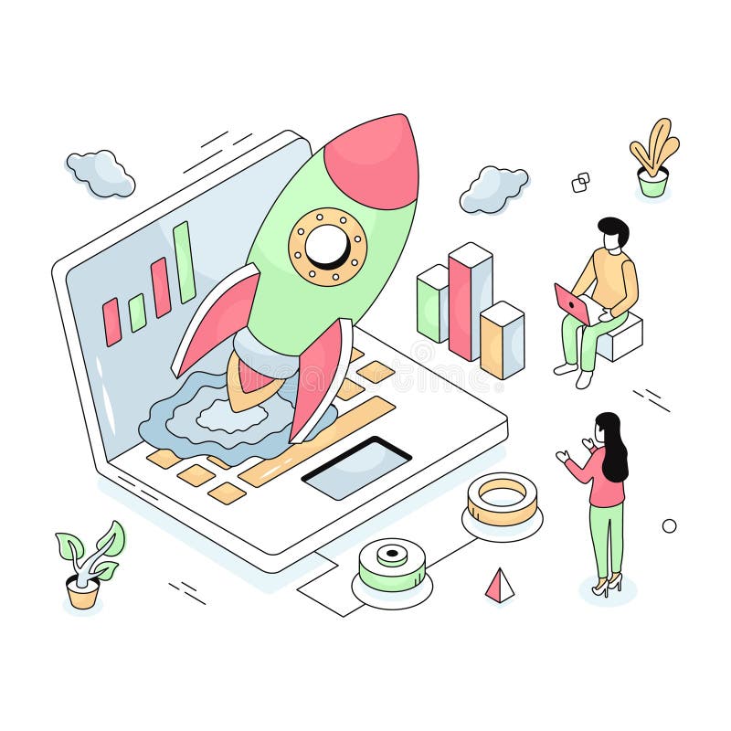 Mobile Data Analytics stock illustration. Illustration of font - 355143672