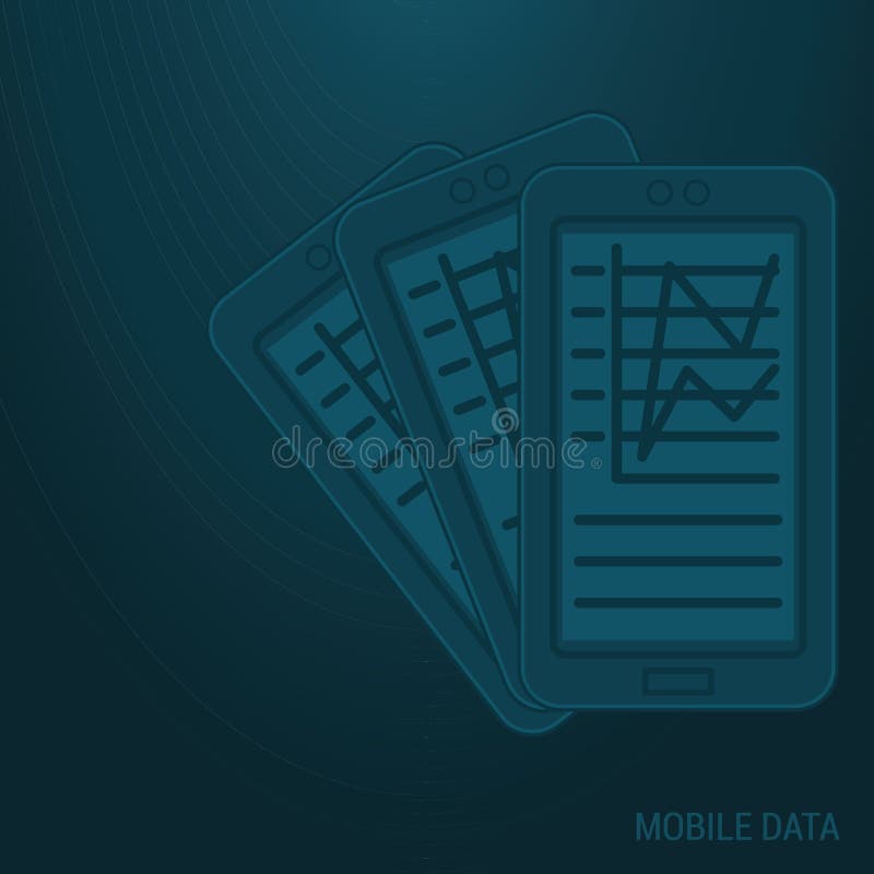 Mobile Data Background. Vector Illustration Decorative Design Stock ...