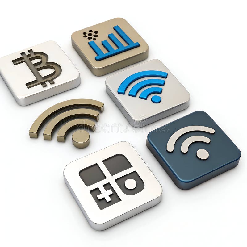 Mobile Data Connectivity Icon Pack 3D Illustration, Wireless Internet ...