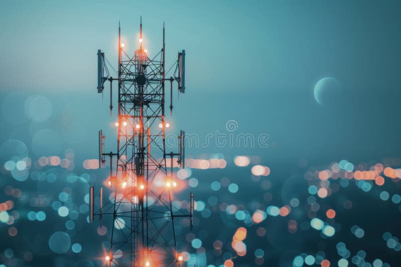 Mobile Data Network Concept with Futuristic Wireless Technology and ...
