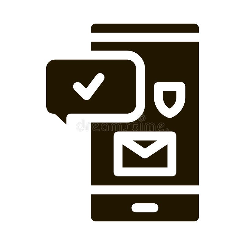 Mobile Data Protection Icon Vector Glyph Illustration Stock Vector ...