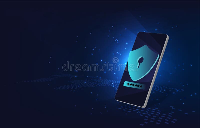 Mobile Data Security Concept. Stock Vector - Illustration of ...