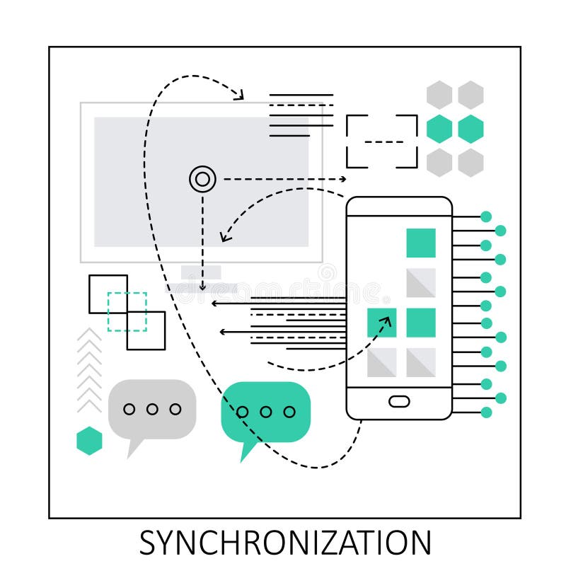 Mobile Data Synchronization Stock Vector - Illustration of website ... Mobile Data Synchronization Stock Vector - Illustration of website ...