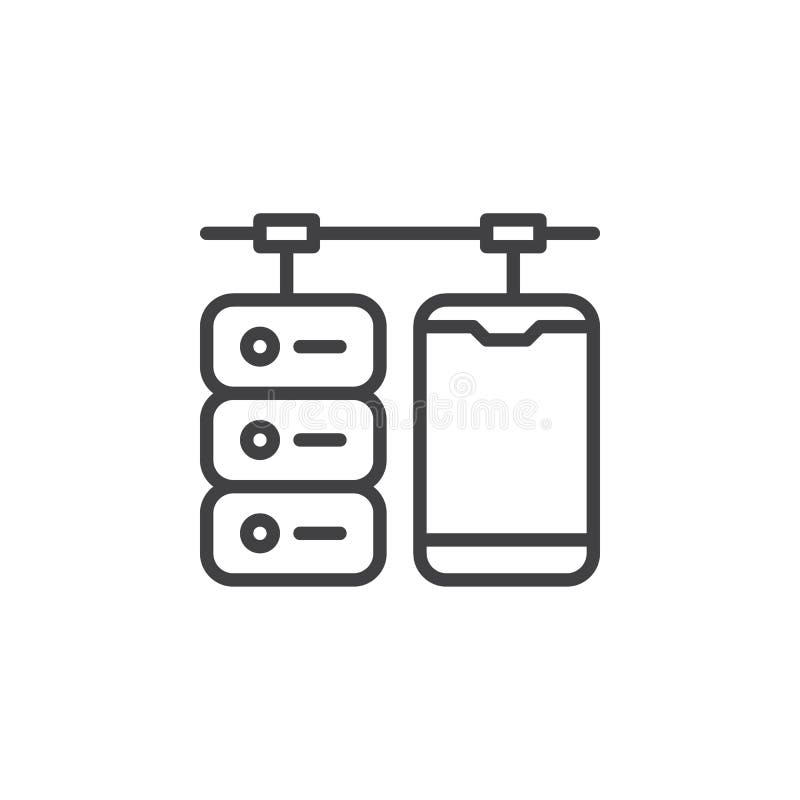 Mobile Data Transfer Filled Outline Icon Stock Vector - Illustration of ...