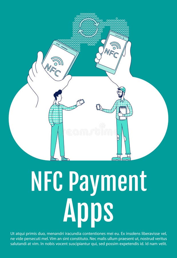 Mobile Data Transfer Poster Flat Silhouette Vector Template Stock ...