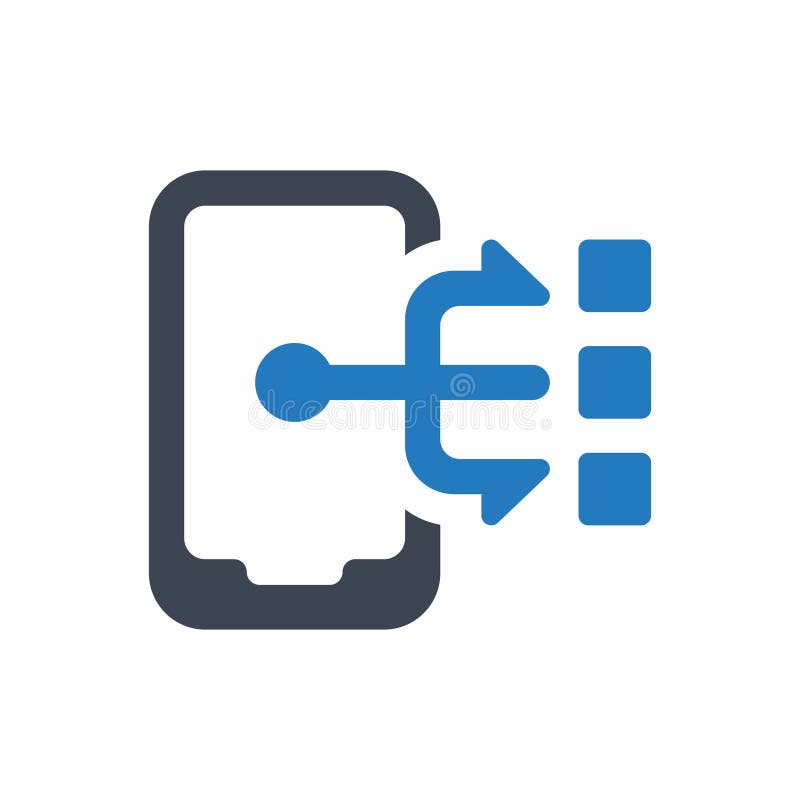 Mobile Database Structure Icon Stock Vector - Illustration of database ...