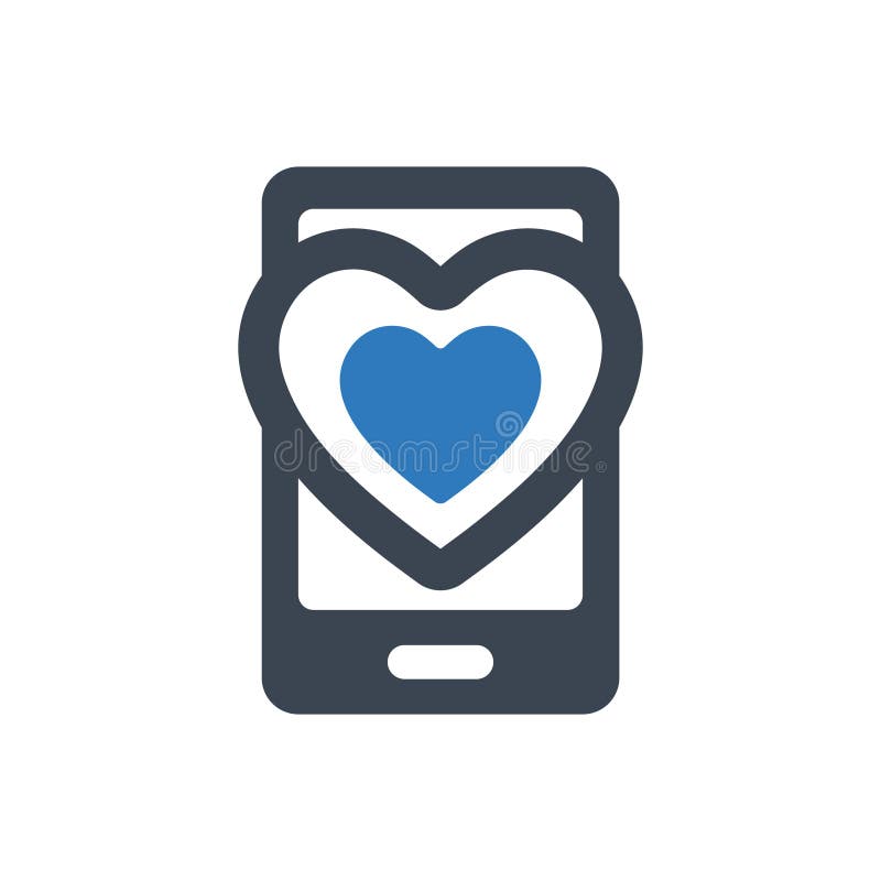 Dating Icon in Trendy Design Style. Dating Icon Isolated on White ...