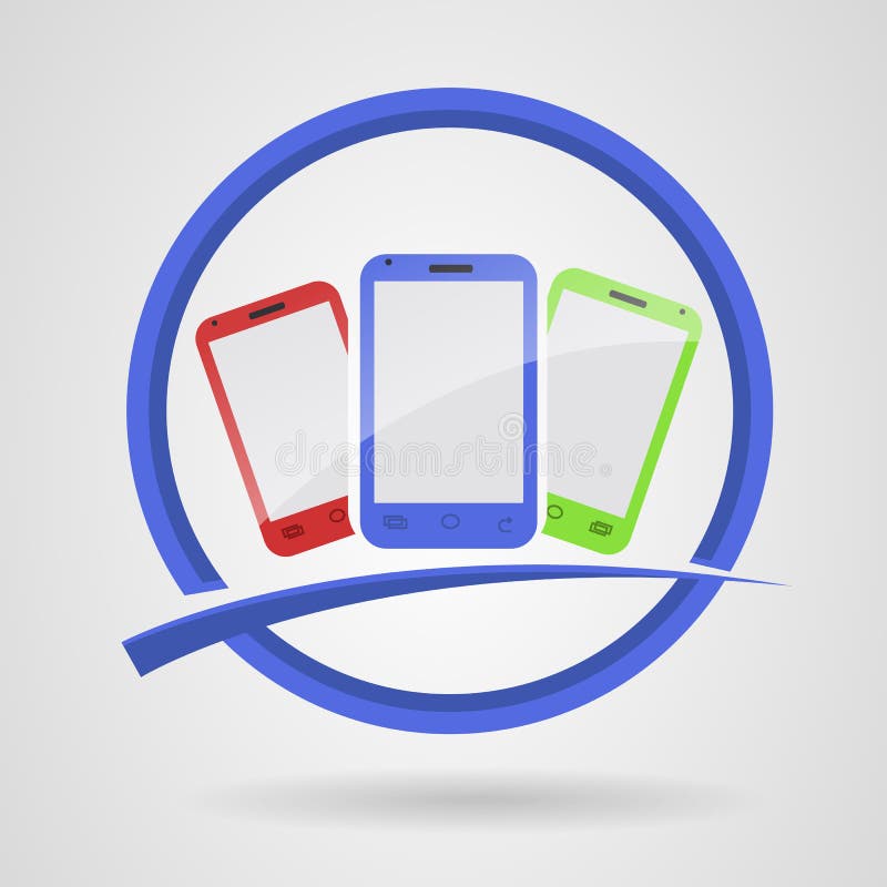 Mobile de logo illustration de vecteur. Illustration du abstrait - 50096064