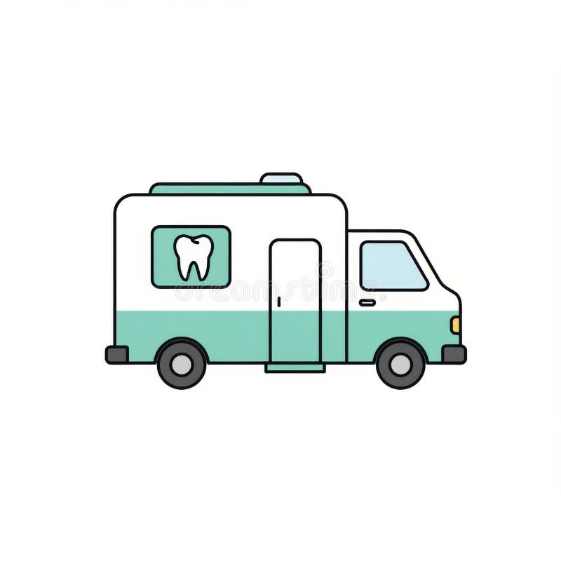 Mobile Dental Clinic Illustration Stock Illustration - Illustration of ...