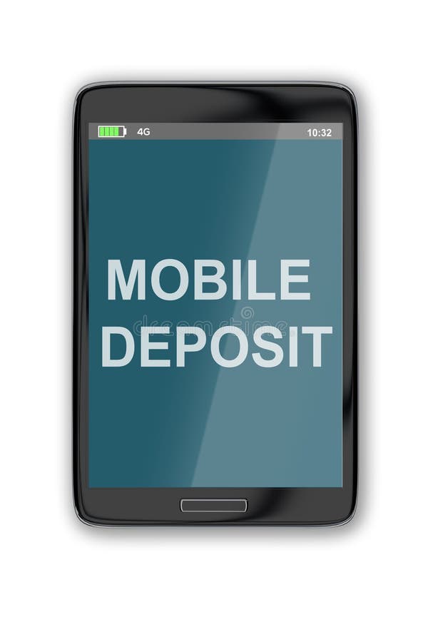Mobile Deposit concept stock illustration. Illustration of device ...
