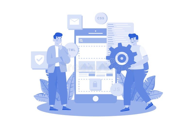 Mobile Designer Creating User-friendly App Interfaces Stock Vector ... Mobile Designer Creating User-friendly App Interfaces Stock Vector ...