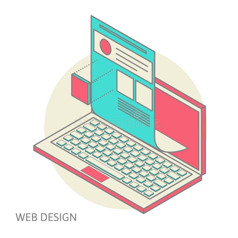 Mobile and Desktop Website Design Development Stock Vector ...