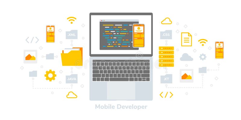 Mobile App Developer Job Fictional Work Environment. Generative AI ...