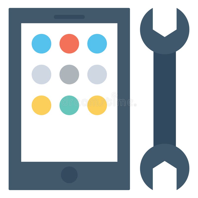 Mobile Development Isolated Vector Illustration Icon Editable Stock ...