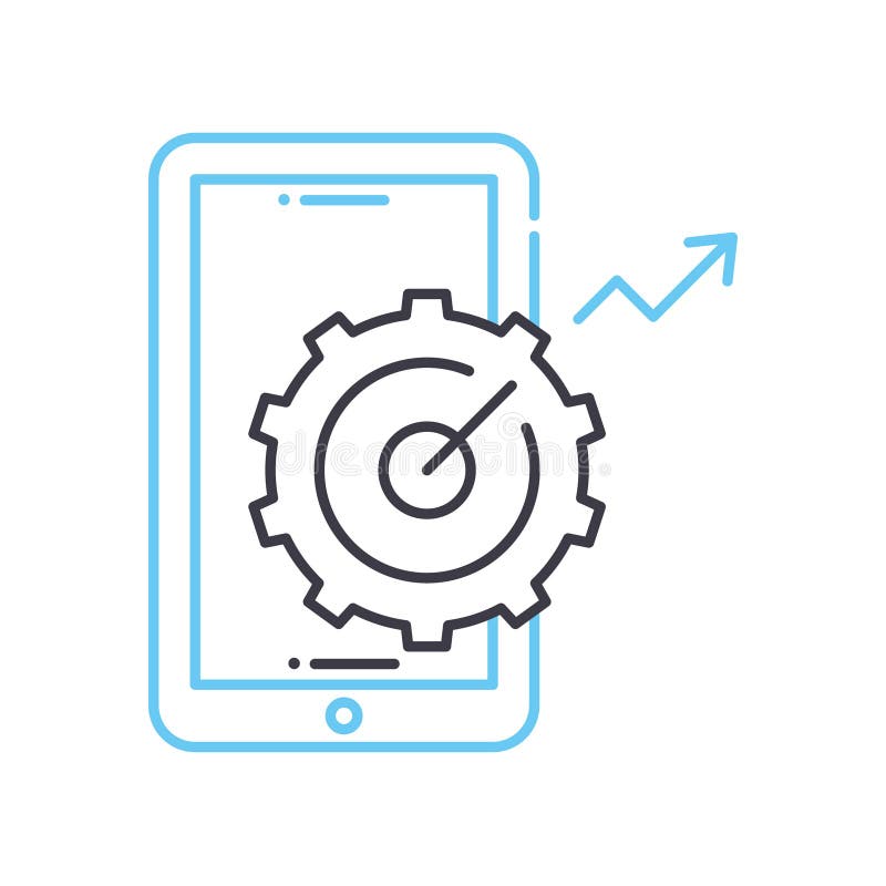 Mobile Development Linear Icons Set Android Ios Cross Platform Swift Kotlin Flutter