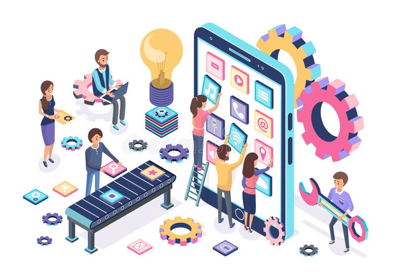 Software Program Developers Icon Set Stock Illustrations – 116 Software ...