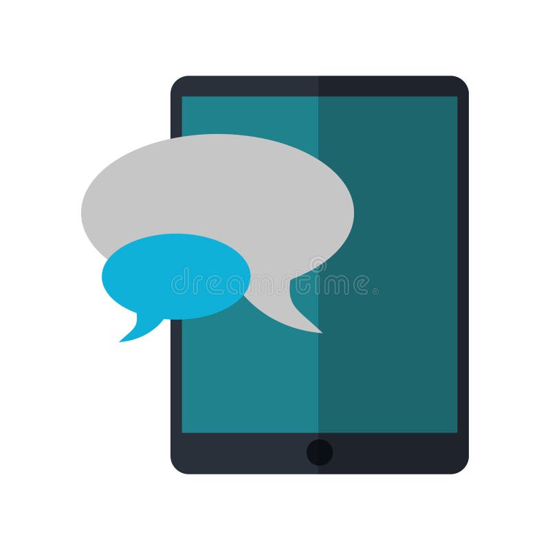 Mobile Device Chat Dialog Design Stock Vector - Illustration of shadow ...