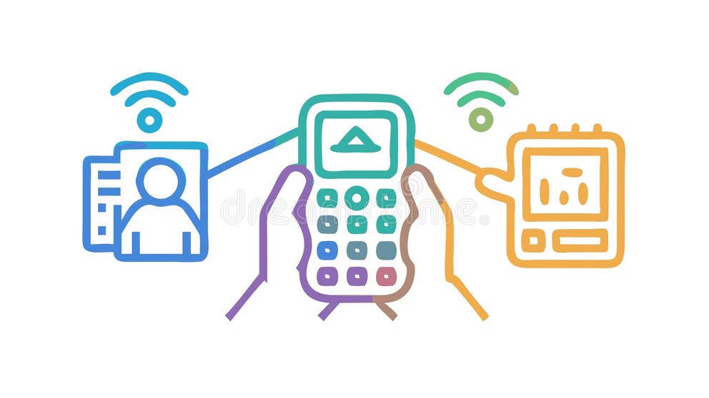Mobile Device Connectivity Icon for Smart Interactions, Vector Design ...