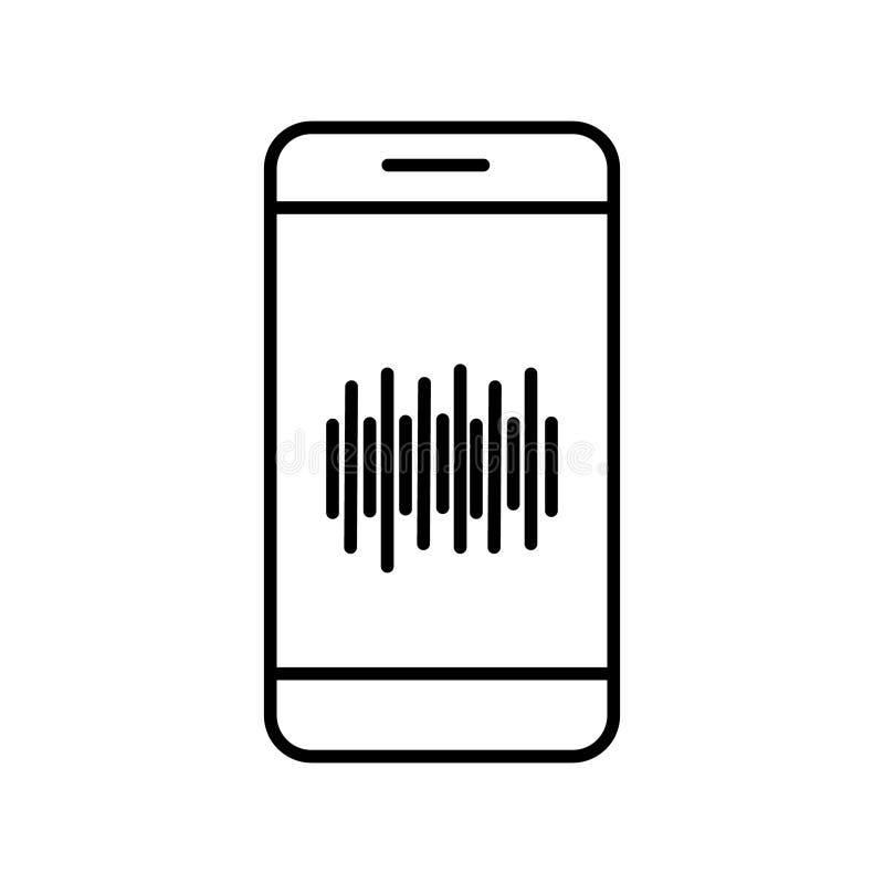 Mobile Device Displaying a Sound Wave Graphic, Symbolizing Audio ...