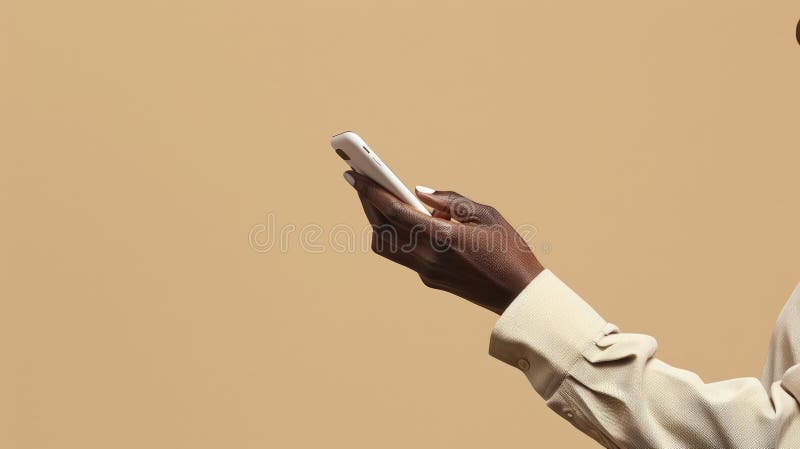 Mobile Device in Hand of Gen-Z Individual. Stock Illustration ...