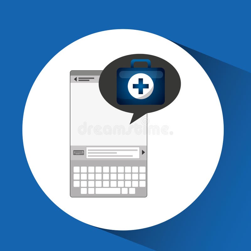 Mobile Device Health Care Kit First Aid Stock Vector - Illustration of ...