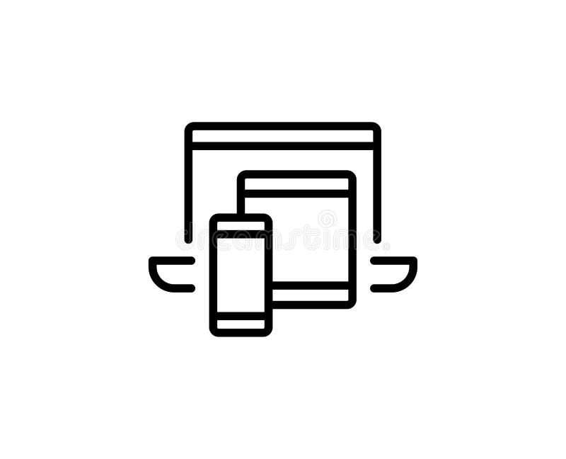 Mobile device line icon stock vector. Illustration of mobility - 193082941