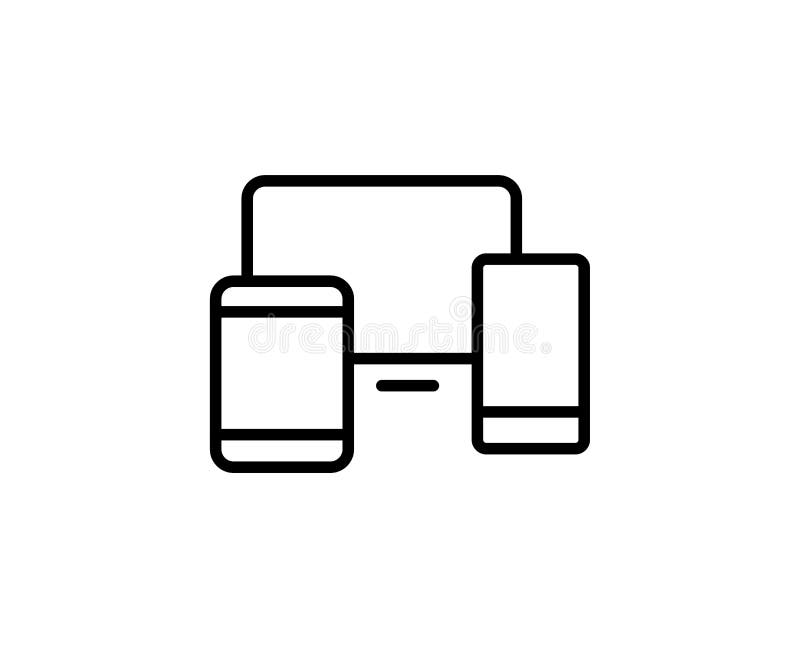 Mobile device line icon stock vector. Illustration of mobility - 193082935