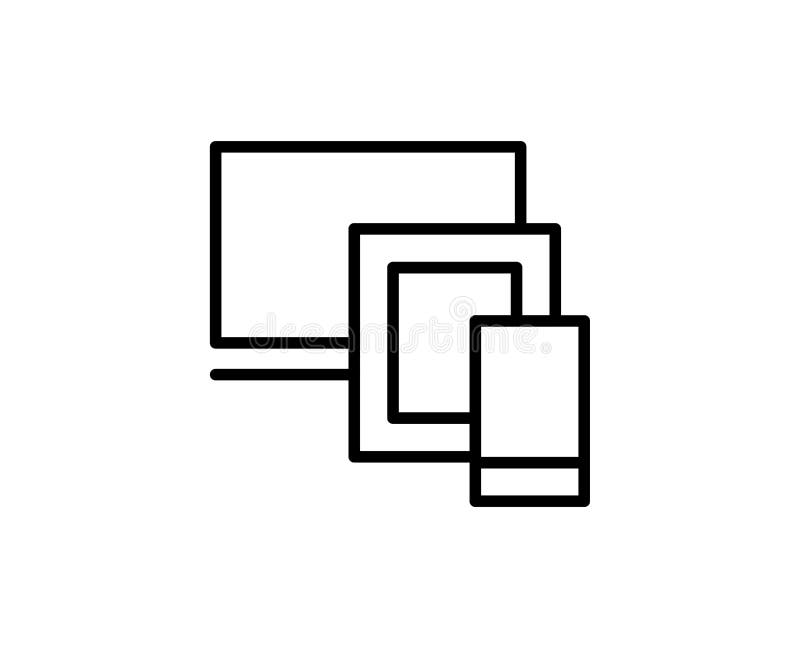 Mobile device line icon stock vector. Illustration of electronic ...
