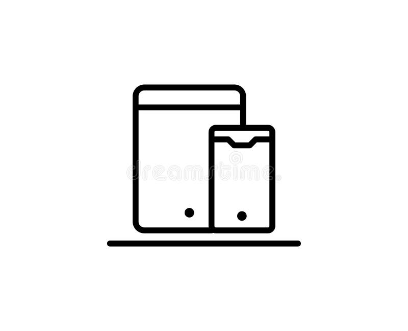 Mobile app line icon stock vector. Illustration of file - 102600311