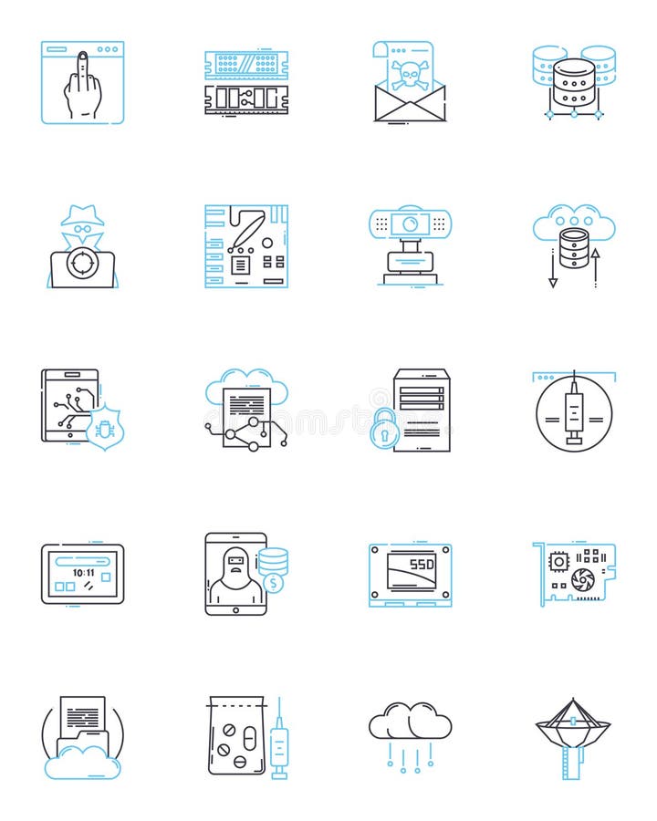 Mobile Device Linear Icons Set. Smartph, Tablet, Phablet, Smartwatch ...