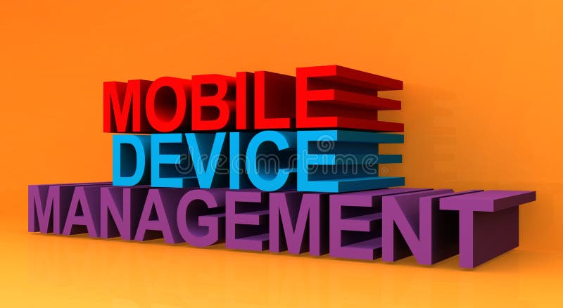 Mobile device management stock illustration. Illustration of banner ...