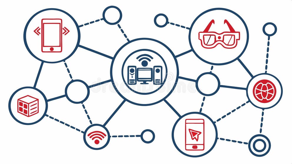 Mobile Device Network, Wireless Connection, Digital Communication and ...