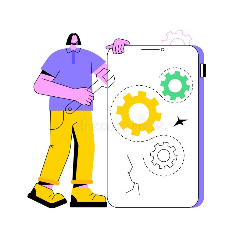 Mobile Device Repair Abstract Concept Vector Illustration Stock Vector ...