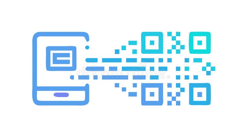 Mobile Device Scanning QR Code Icon, Vector Design Generative AI Stock ...
