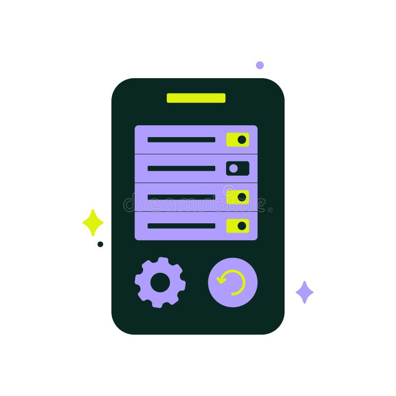 Mobile Device Settings Icons Stock Vector - Illustration of micro ...