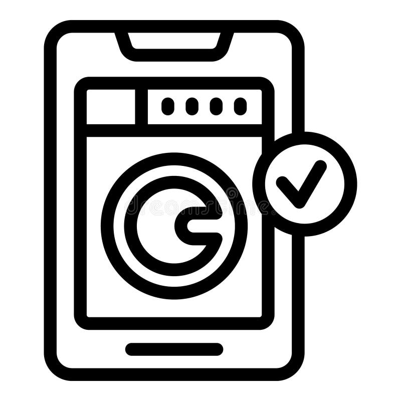 Mobile Device with Secure Verification Icon Stock Vector - Illustration ...