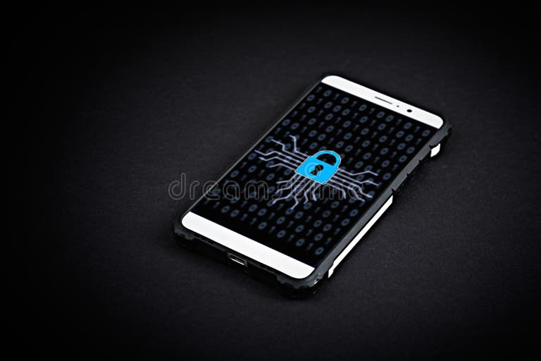 Mobile Device Security , Security Lock on Cellphone Stock Photo - Image ...