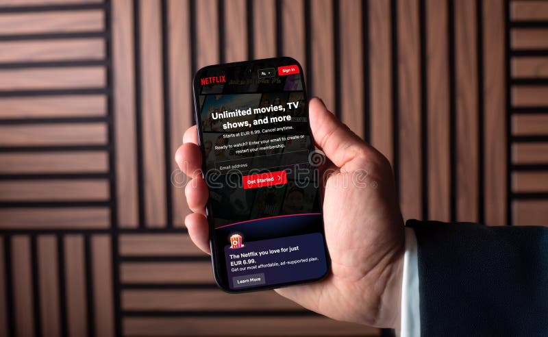 Mobile Device Showcasing Netflix Streaming Services, Apps, and Features ...